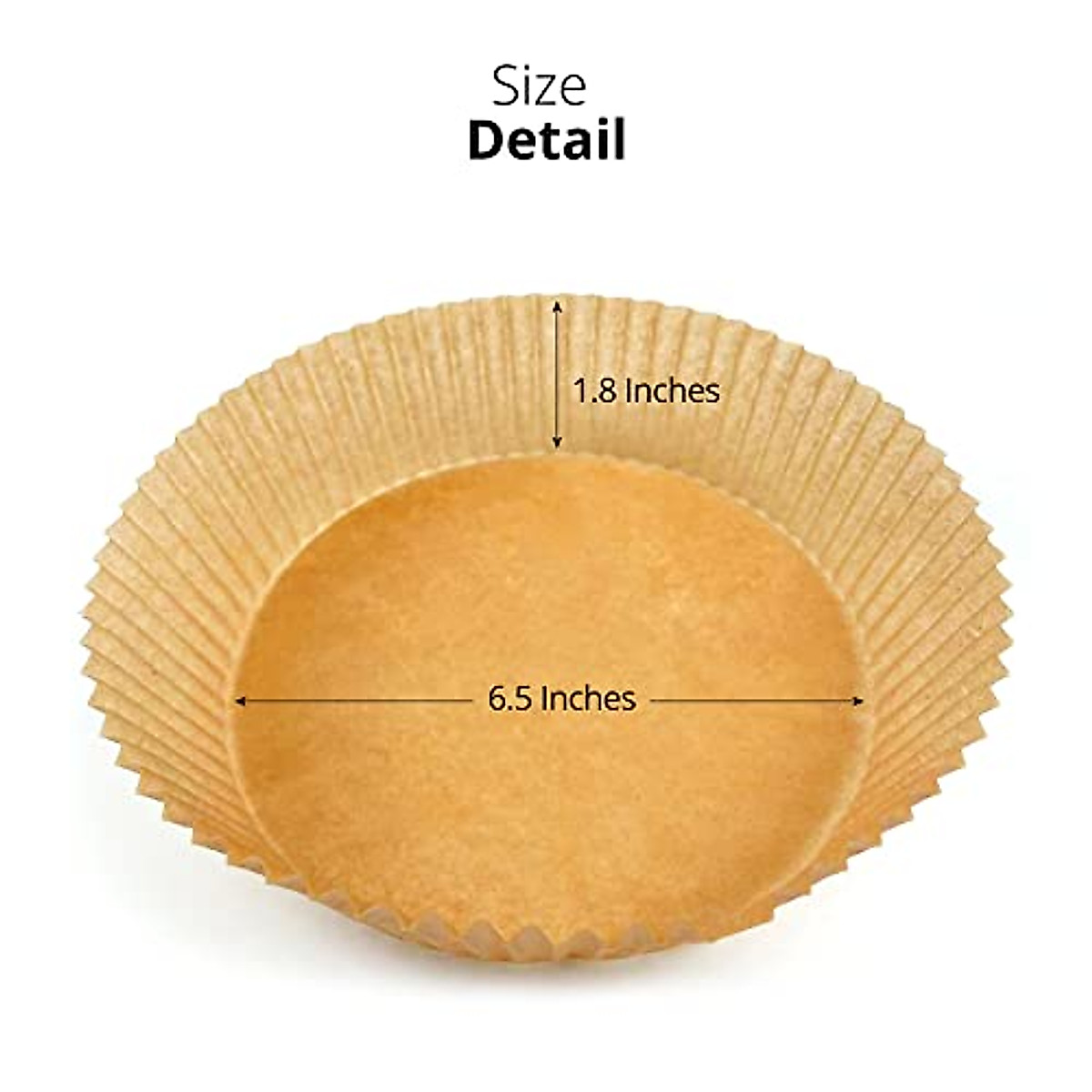 TEMOLA 50PCS Air Fryer Disposable Paper Liner, Non-Stick Air Fryer Paper Liners Round Food Grade Baking Paper, Grease Water Proof Parchment Paper for Air Fryer Cooking Roasting Microwave Frying Pan