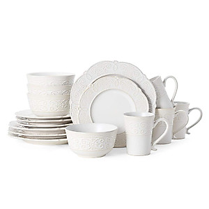 Pfaltzgraff 5267392 Abby 16-Piece Dinnerware Set, white