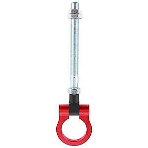 Tow Hook Ring,T6061 Billet Aluminum Heavy Duty Tow Hook Folding Strap Racing IS2303 Fit for BRZ/Impreza/WRX/STi(Red)