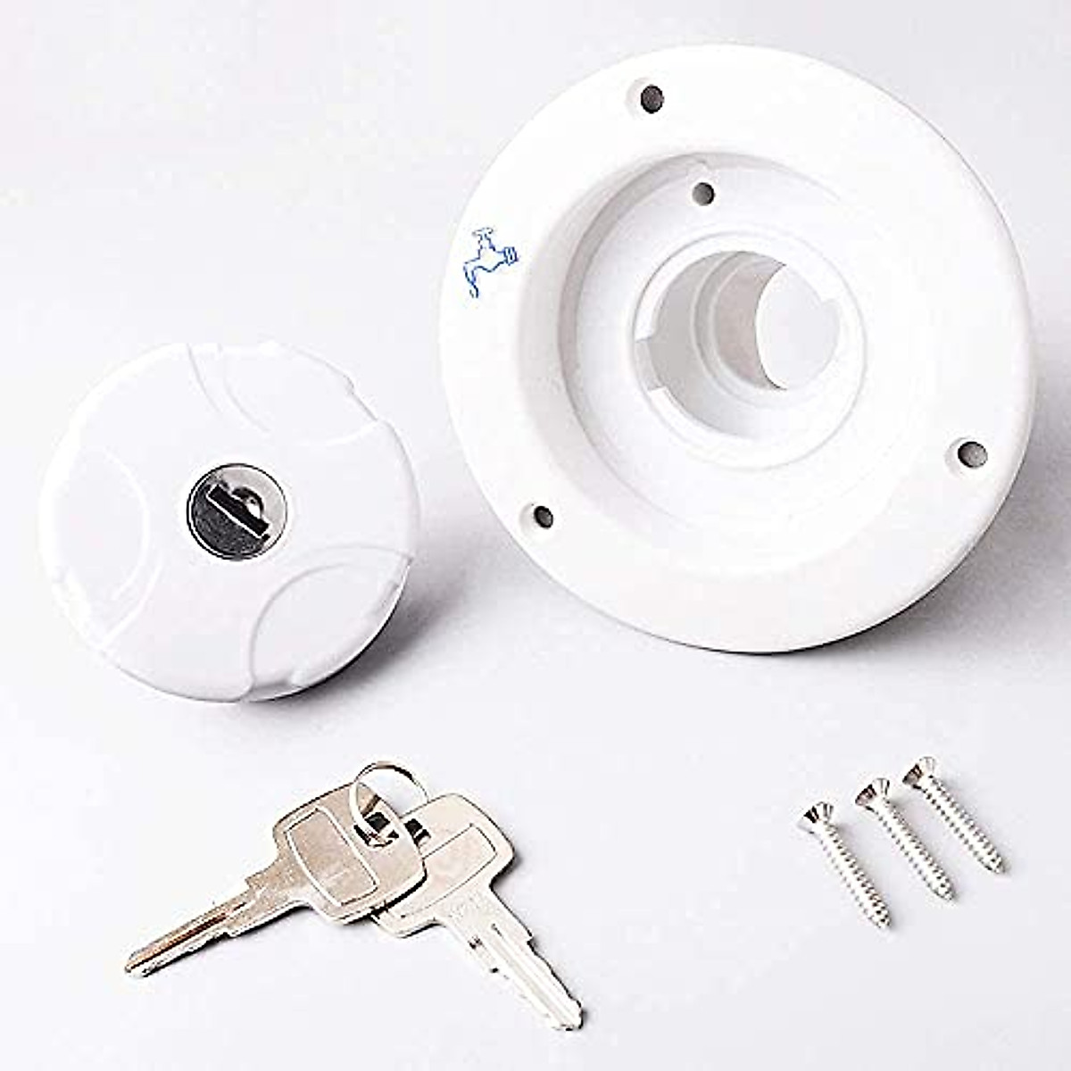 iztor Fresh Water Gravity lnlet Hatch Filler Cap for RV Tanks Caravan Camping Trailer Motorhomes Parts (White)
