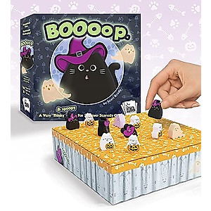 BOOoop by Smirk & Dagger: Adorable 2 Player Strategy Board Game, with 34 Cat and Kitten Pieces, Halloween Edition with New Ghost Cats, A Great Gift for Couples, Family, Adults and Kids Ages 10 and Up
