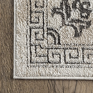 nuLOOM Cassy Floral Medallion Area Rug, 4x6, Grey