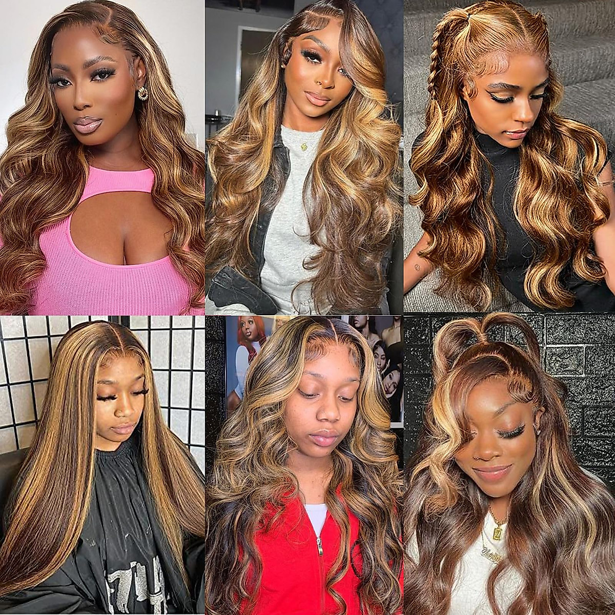 TXIXS 26 Inch Honey Blonde Lace Front Wig Human Hair 13x4 Ombre Lace Front Wig Human Hair Pre Plucked with Baby Hair 180% Highlight Glueless Lace Front Wigs Human Hair Body Wave Lace Frontal Wigs