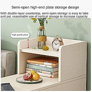 HIGOH Bedside Table Bedside Table Simple Bedside Table Home Living Room Bedroom Sofa Side Table Small Apartment Storage Cabinet