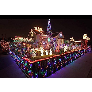 AICase Solar Outdoor String Lights, 72 ft 200 LED String Lights, Christmas Decorative Lights for Garden, Patio, Home, Dancing, Wedding (White)