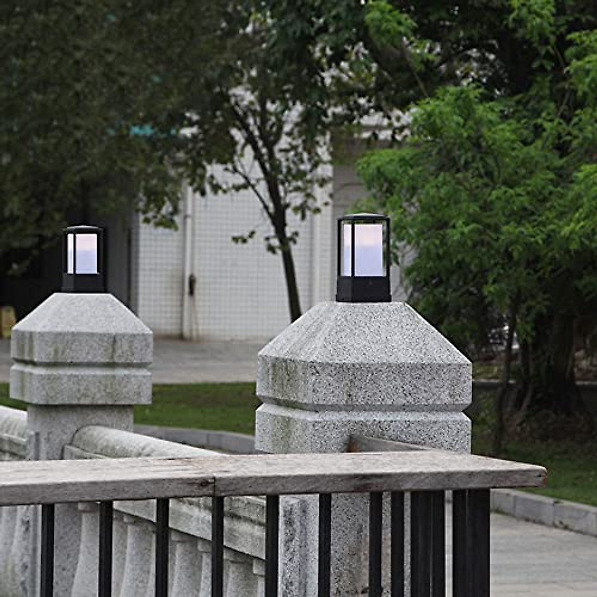 speesy Personality Path Square Stigma Column Post Light Fixture,Aluminum Modern Lawn Pillar Lamp,Outdoor Waterproof Stigma Lamp,Villa Riverside Garden Column Lamp