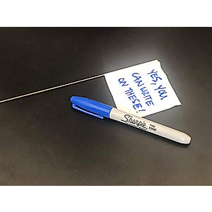 Swanson Tool Co FW15100 2.5-Inch by 3.5-Inch Marking Flags with 15-Inch Wire Staffs, White, 100-Pack