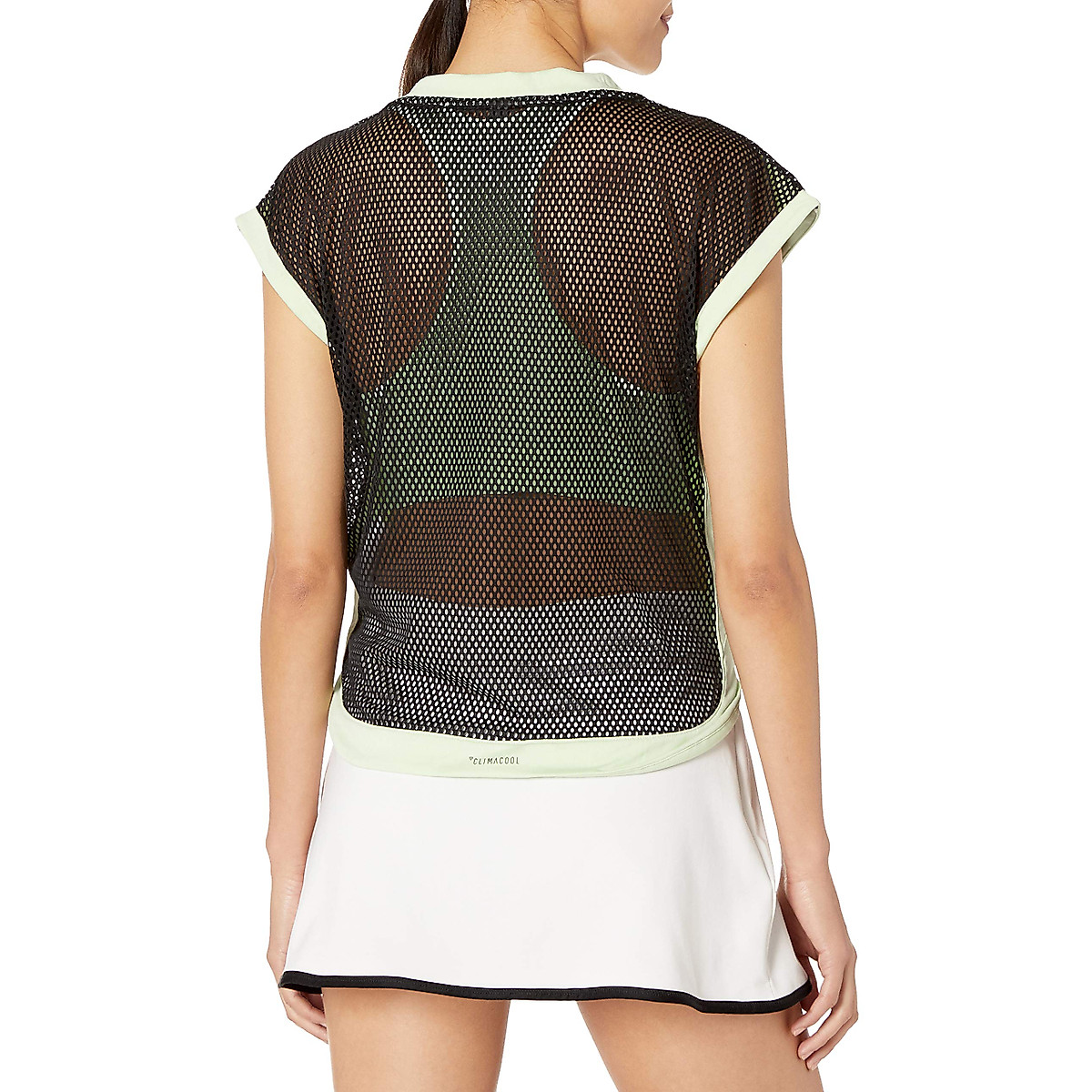 adidas Ny Tennis Tee, Glow Green/Black, Medium