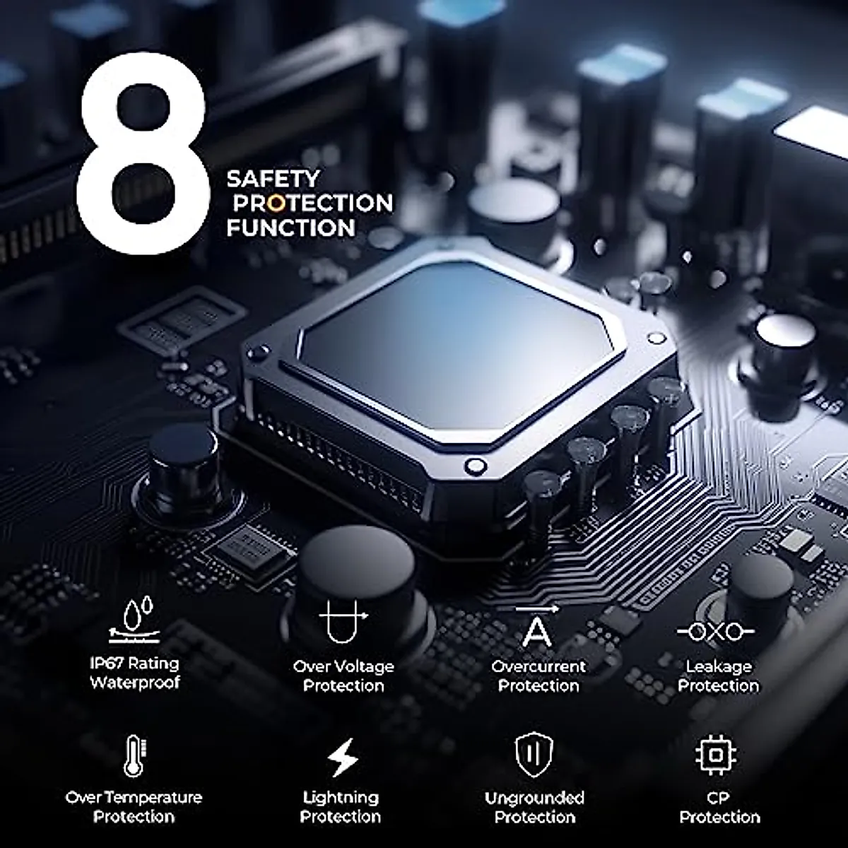 BougeRV Portable 48 Amp EV Charger Level 2, 240V, NEMA14-50P, 11.52KW Max Output with Adjustable Current and Charging Schedule, Plug-in Electric Vehicle Charging Cable with 25Ft for Indoor/Outdoor Use