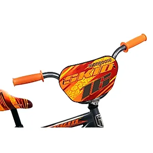 Mongoose Skid Boy's Freestyle BMX Bike with Training Wheels, 16-Inch Wheels, Grey