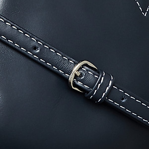 Kitamura Z-0560 Detachable Shoulder Belt 2-Way Handbag, Dark Blue/White Stitching [Navy] 10901