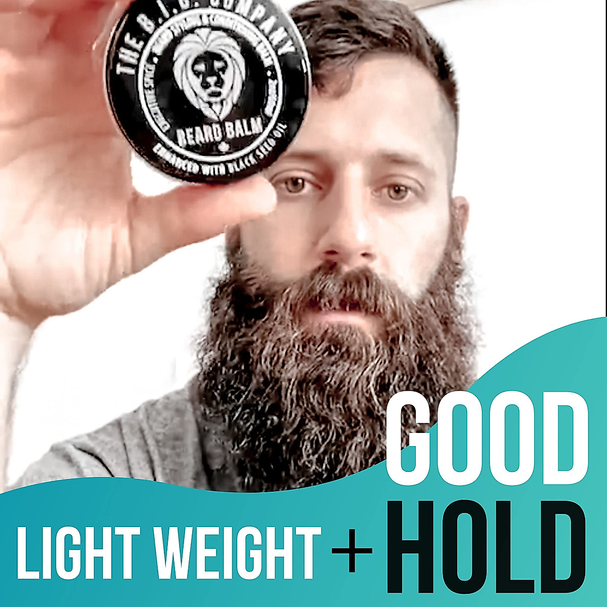 B.I.G. Company Beard Balm for Men - Light Weight Beard Wax with Good Hold, Styling, Control and Deep Conditioning of Beard Hair - Promotes Natural Beard Growth
