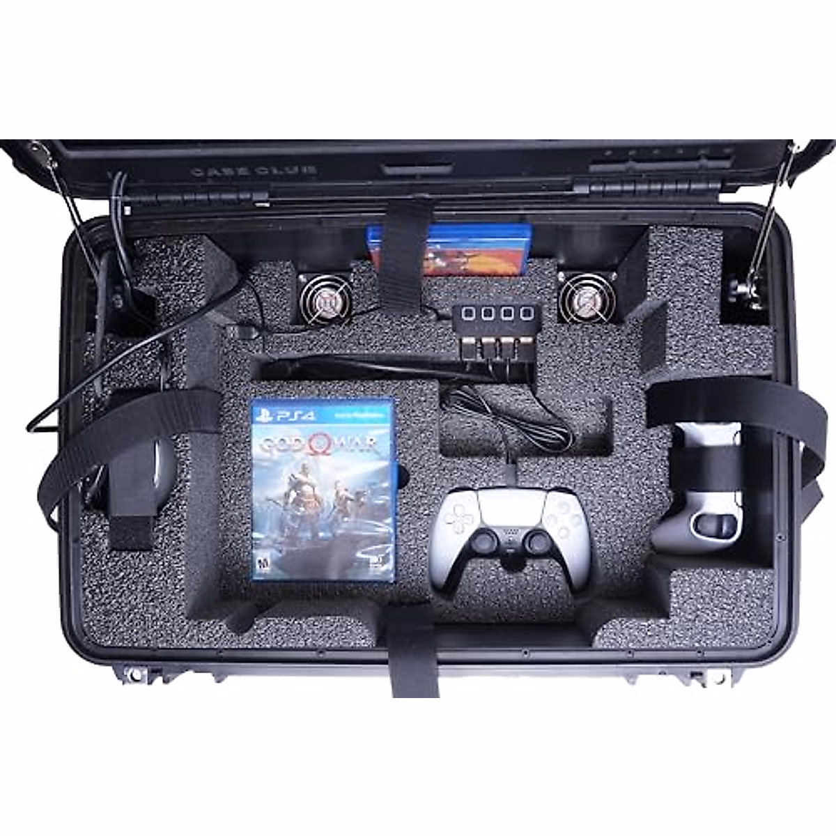 Case Club 4K Gaming Station to Fit PlayStation 5. Comes with Built-in 24" 4K Monitor, Cooling Fans, & Speakers. Fits PS5 (Gen 1 Disc or Digital), Controllers, & Games, (PS5 NOT Included)