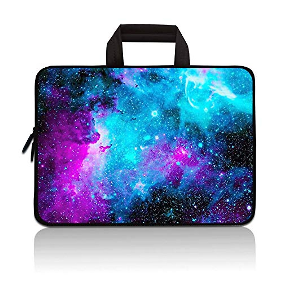 14 15 15.4 15.6 inch Laptop Handle Bag Computer Protect Case Pouch Holder Notebook Sleeve Neoprene Cover Soft Carrying Travel Case for Dell Lenovo Toshiba HP Chromebook ASUS Acer (Galaxy)
