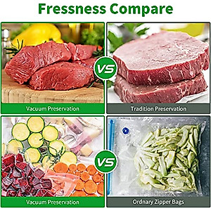 Vacuum Sealer Bags For Food Storage, Seal a Meal Bags,Vacuum Rolls 100 Pcs 8" X 12", BPA Free Heavy Duty Perfect for Sous Vide Cooker