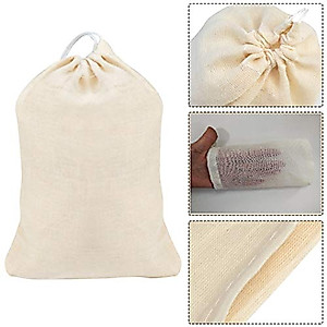 Tayfremn 100Pcs Cotton Drawstring Bags, Reusable Muslin Bag Natural Cotton Bags with Drawstring Produce Bags Bulk Gift Bag Jewelry Pouch for Party Wedding Home Storage, Natural Color (4 x 6 Inches)