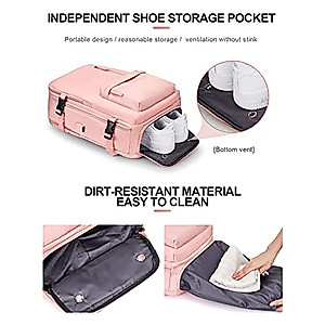 Carry On Backpack for Women, Large Travel Backpack Flight Approved, Waterproof 17 Inch Laptop Backpack Business Work Backpacks Men Mochila De Viaje, Pink