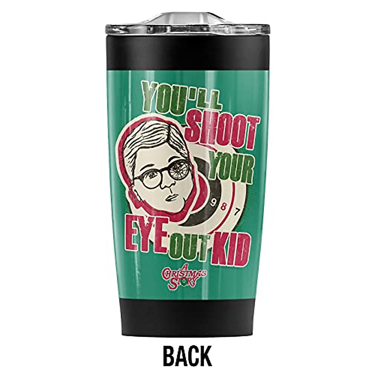 Logovision A Christmas Story Out Kid Stainless Steel Tumbler 20 oz Coffee Travel Mug/Cup, Vacuum Insulated & Double Wall with Leakproof Sliding Lid | Great for Hot Drinks and Cold Beverages
