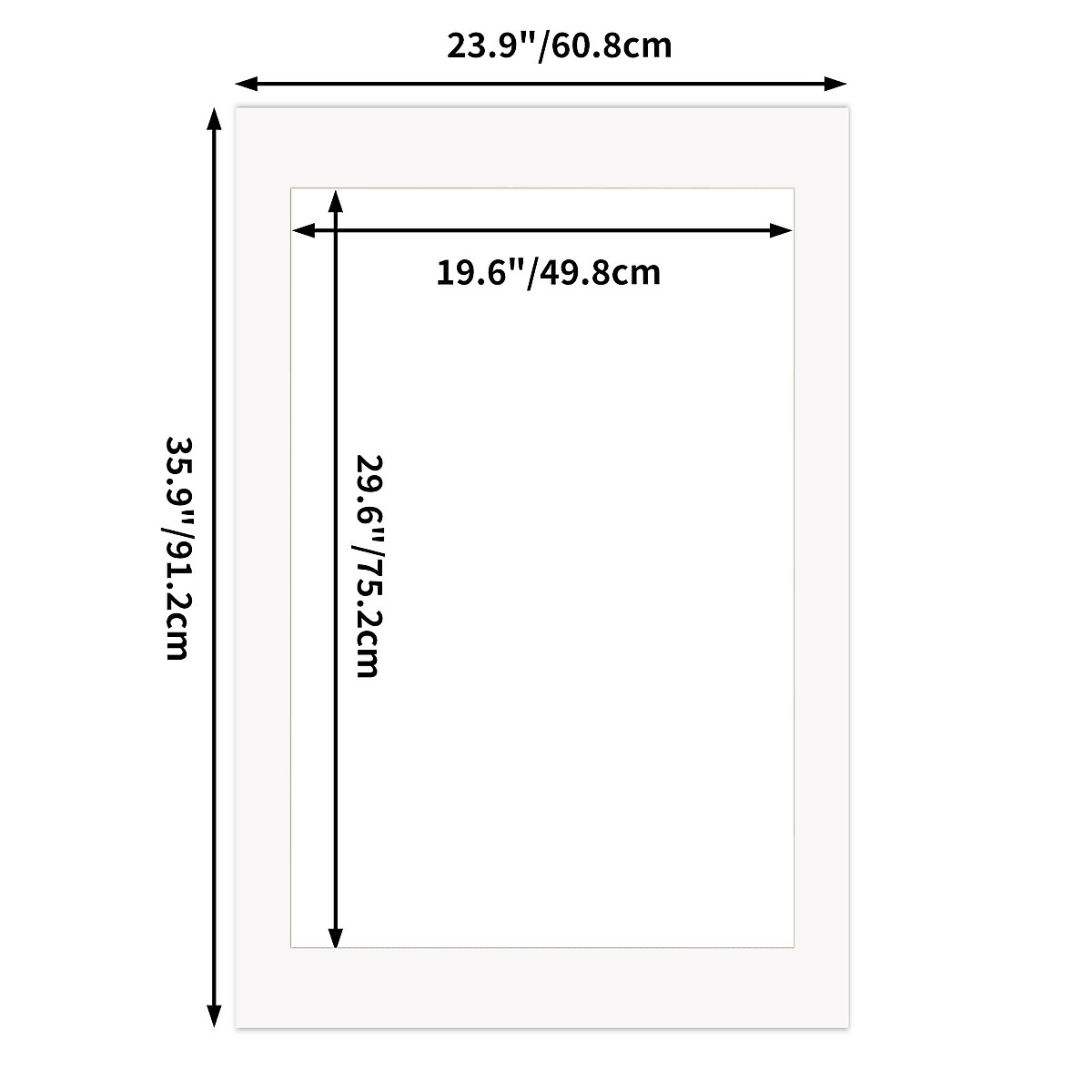 ZBEIVAN 24x36 White Picture Mats for 20x30 Pictures with Core Bevel Cut Frame Mattes - Pack of 12