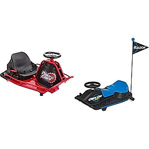Razor Crazy Cart - 24V Electric Drifting Go Kart - Variable Speed, Up to 12 mph, Drift Bar & Crazy Cart Shift - High/Low Speed Switch and Simplified Drifting System