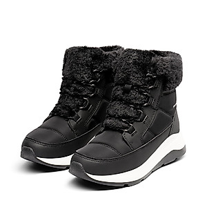 DREAM PAIRS Women's Winter Snow Boots, Faux Fur Waterproof Ankle Booties, Ladies Comfortable Short Boots Outdoor,Size 8,BLACK,SDSB2208W