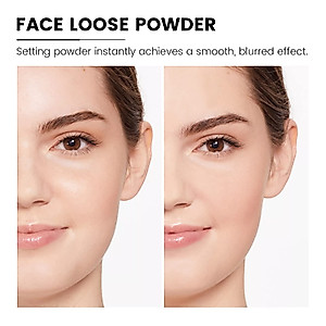 FREEORR Loose Face Powder, Oil Control Minimizes Pores and Fine Lines, Loose Baking Face Setting Powder Makeup, Oil Control Soft Focus Make Up Setting Powder, Matte Flawless Finish,8g (01 Translucent)