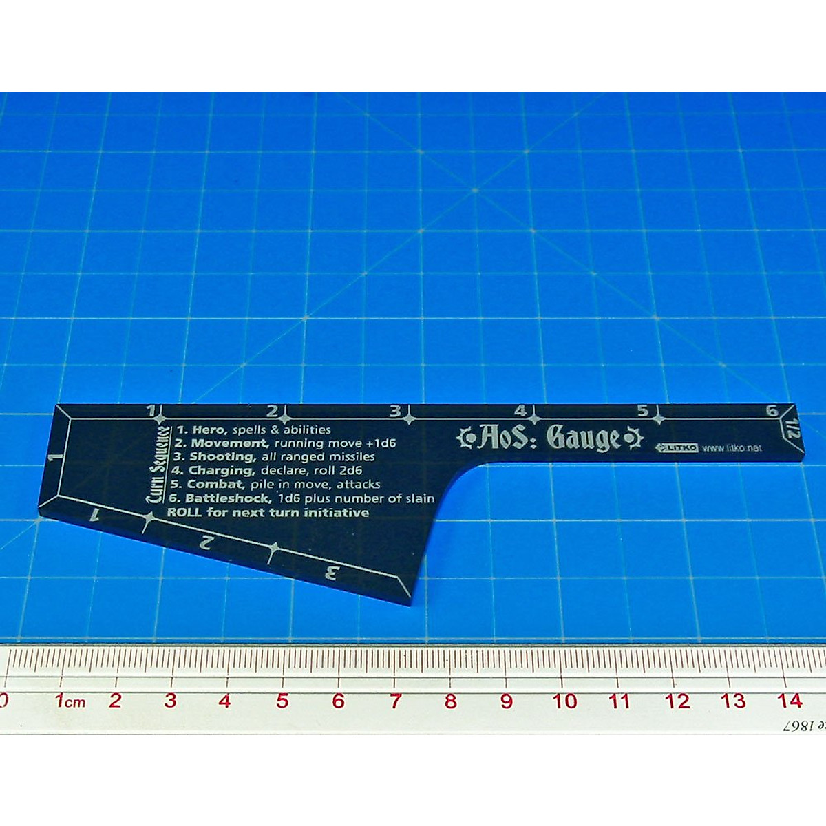 LITKO Movement Gauge Warhammer: Age of Sigmar 1st Edition & 2nd Edition, Translucent Grey
