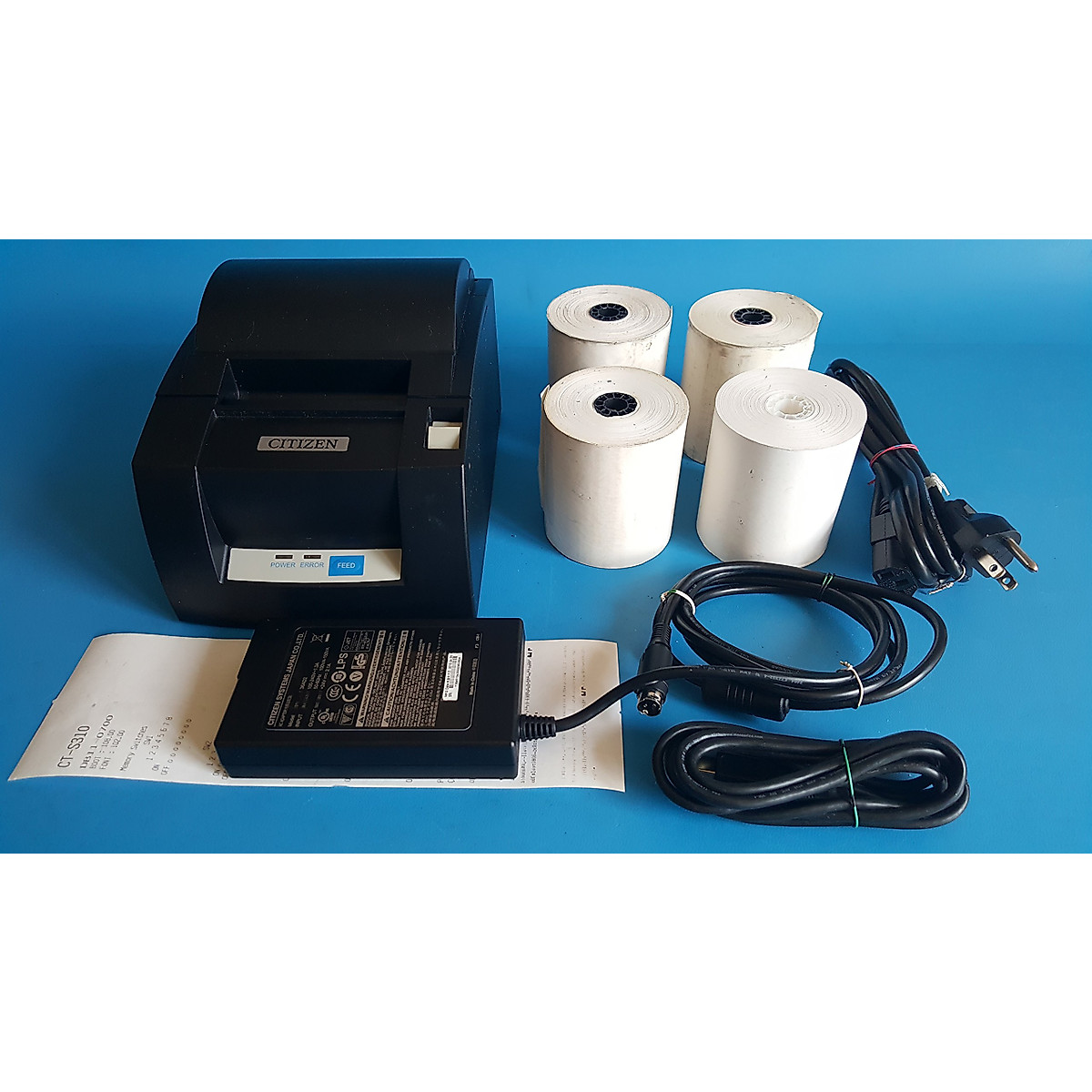 Citizen CT-S310A Thermal Receipt Printer USB with AC Adapter and 4 Rolls