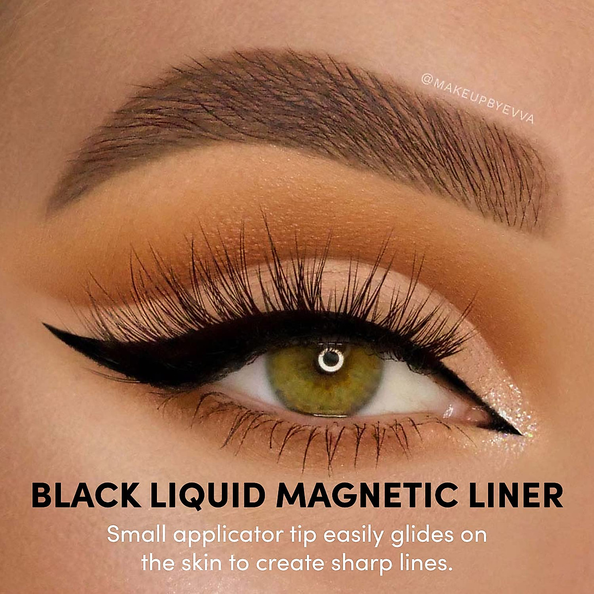 Glamnetic Magnetic Eyeliner - Black | Waterproof Liquid, All-Day Hold for Magnetic Eyelashes, Sweatproof, Paraben-Free - 7.5ml