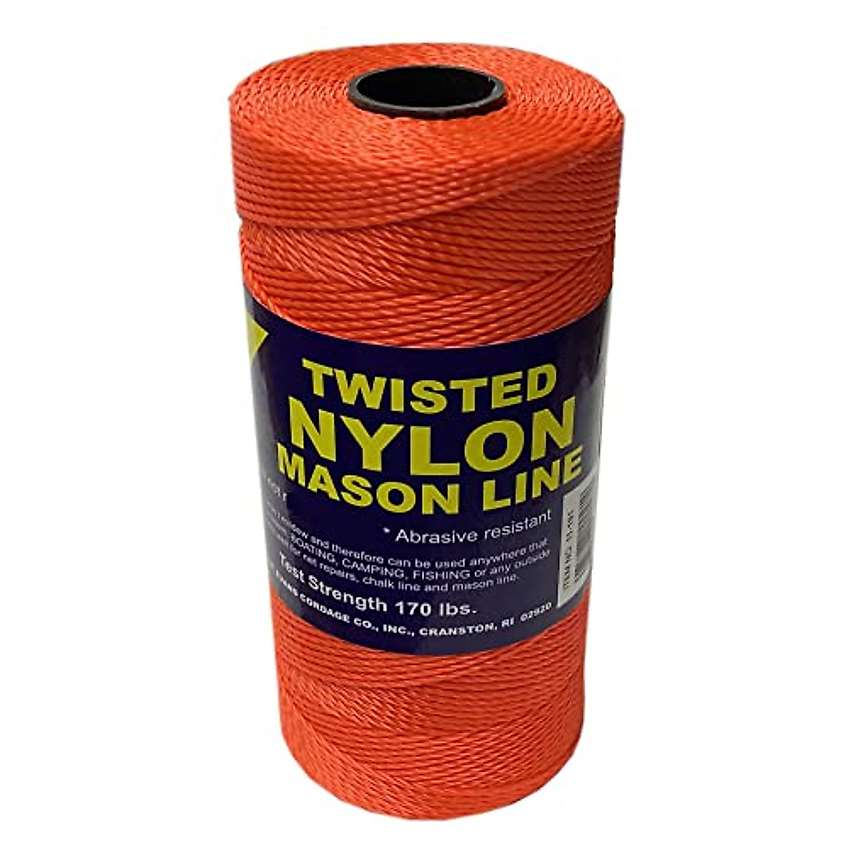 T.W Evans Cordage 11-191 Number-18 Twisted Nylon Mason Line, 1100-Feet, Neon Orange