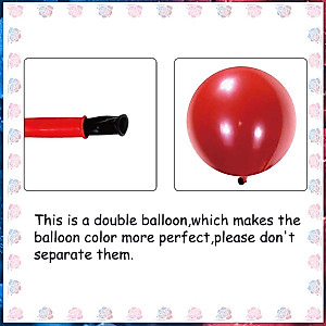 Be Our Guest Party Decoration Banner, Beauty and the Beast Birthday Party Balloon Garland Arch Red and Gold for Bachelorete Party Baby Shower Wedding Engagement Party Housewarming Decorations