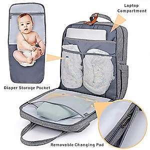Pomelo Best Changing Backpack Diaper Bag Backpack, Multifunction Travel Baby Bag for Newborn Baby Gifts