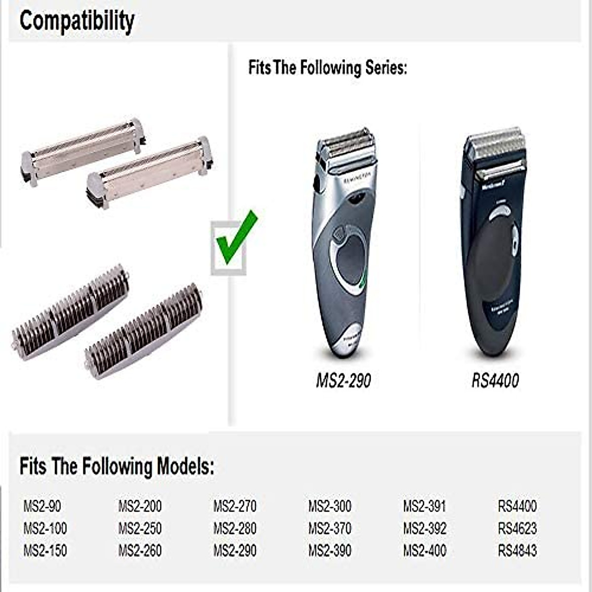 Man's Shaver Head Foil Replacement SP-69 MS2 Foil Screen & Cutter Blade Head,Silver SP67 foil Screem Compatible with Remington Shaver (SP67 SP69 M2 Series Foil Screen&Cutter Blade)