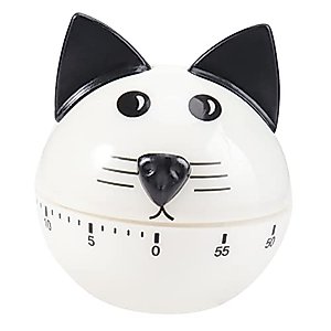 1pc Kitchen Timer Silent Timer Mechanical Timer Timers for Animal Timer Cat Kitchen Timer Loud Alarm Clock Practical Timer Adorable Cat Timer Cat Shaped Timer Hourglass Tool