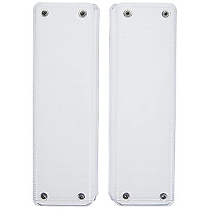 iDesign Utensil Holder and Silverware Organizer for Kitchen Utensils and Countertop Storage, The Linus Collection – Set of 2, 4" x 12" x 3", Clear