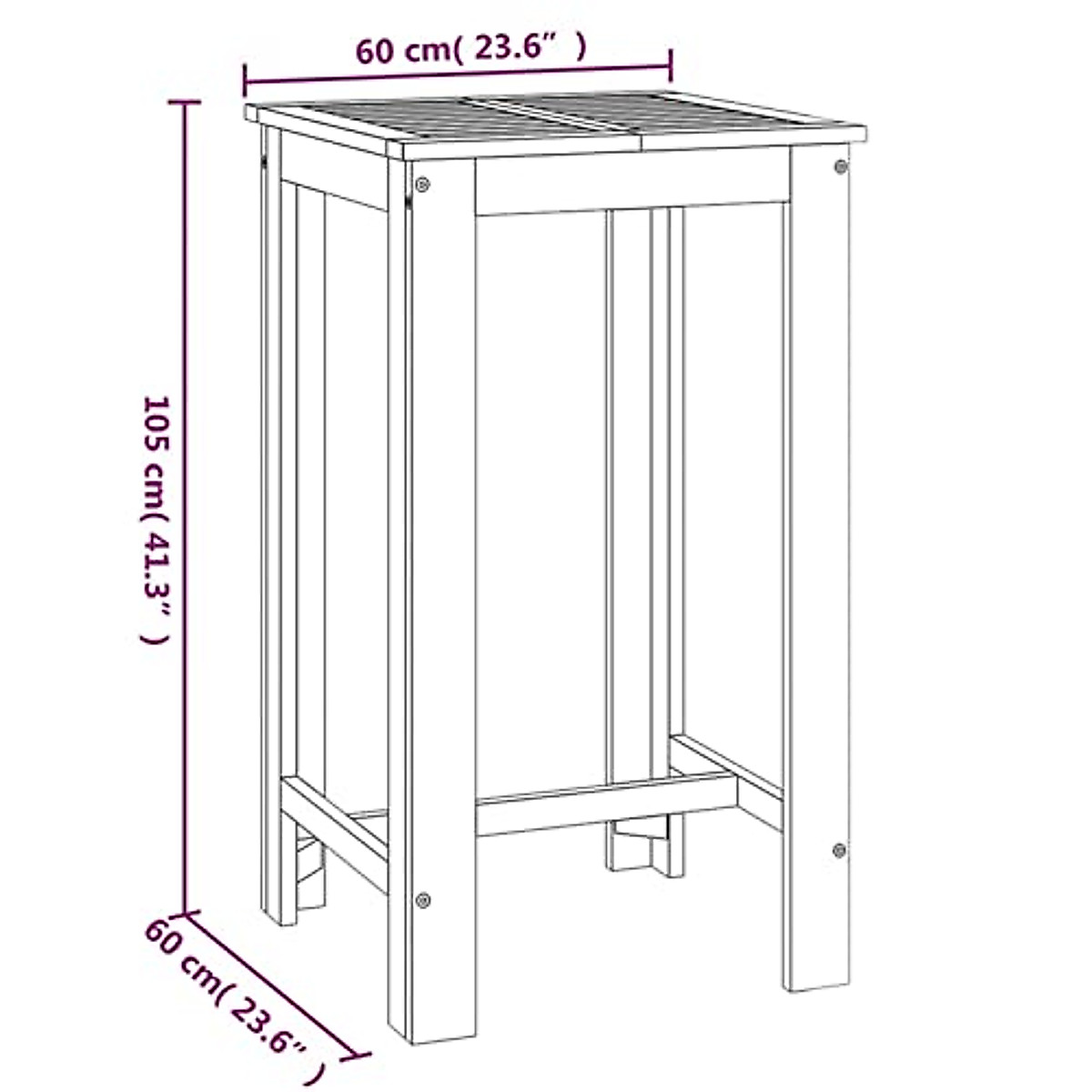 Camerina 5 Piece Patio Dining Set Outdoor Dining Table Set Patio Table and Chairs Set Outdoor Patio Dining Set Solid Wood Acacia 3154389