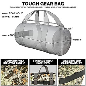 North Star Sports SD0818 Diamond Ripstop Standard Duffle Gear Bag 8"H x 8"W x 18"L, 14 Liter, Kings Camo Desert Shadow Duffel Northstar Bags