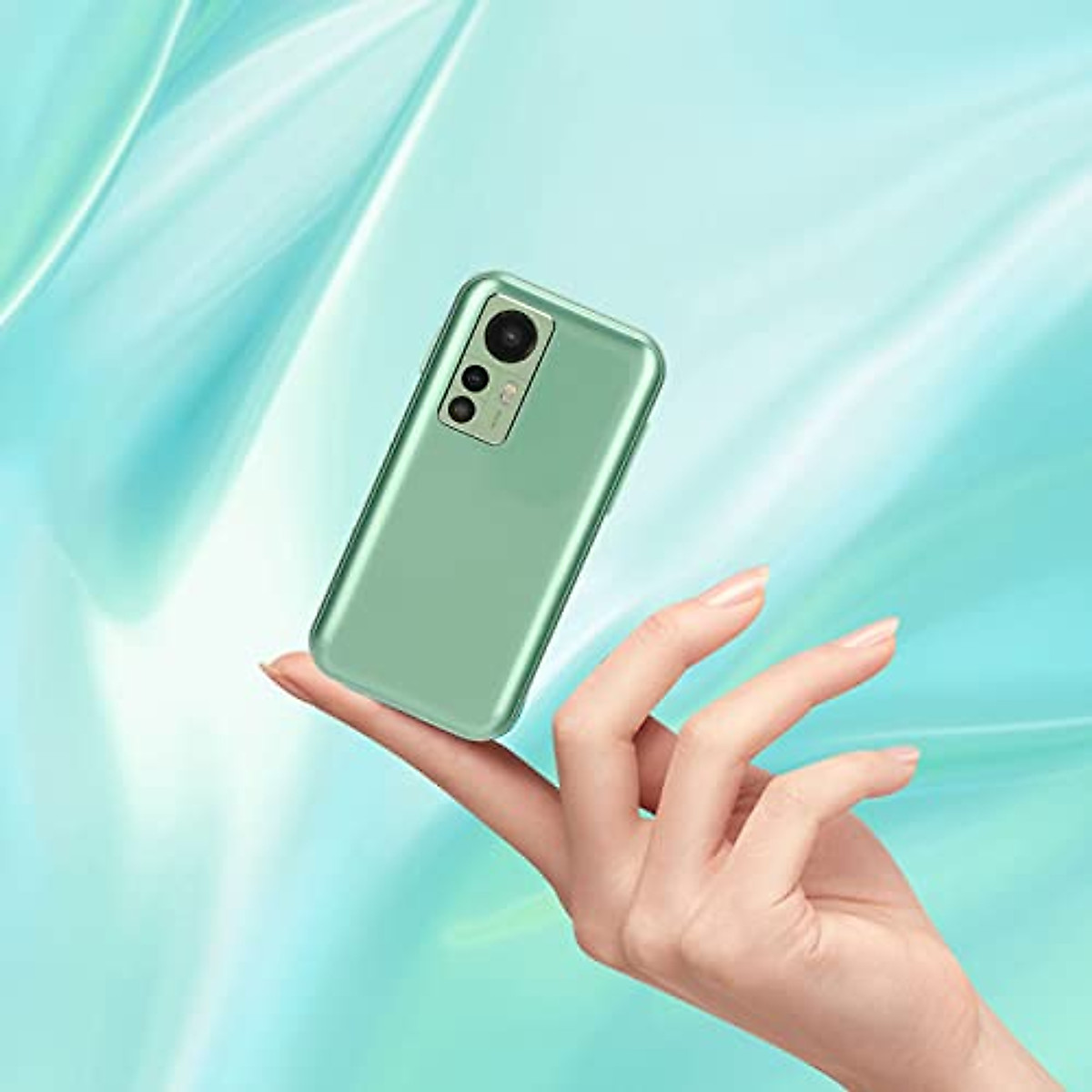 3G Mini Smartphone, One Piece Green 2MP Rear 0.3MP Front D18 Mini Phone for Study (Green)