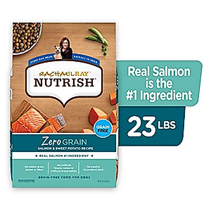 Rachael Ray Nutrish Zero Grain Dry Dog Food, Salmon & Sweet Potato Recipe, 23 Pounds