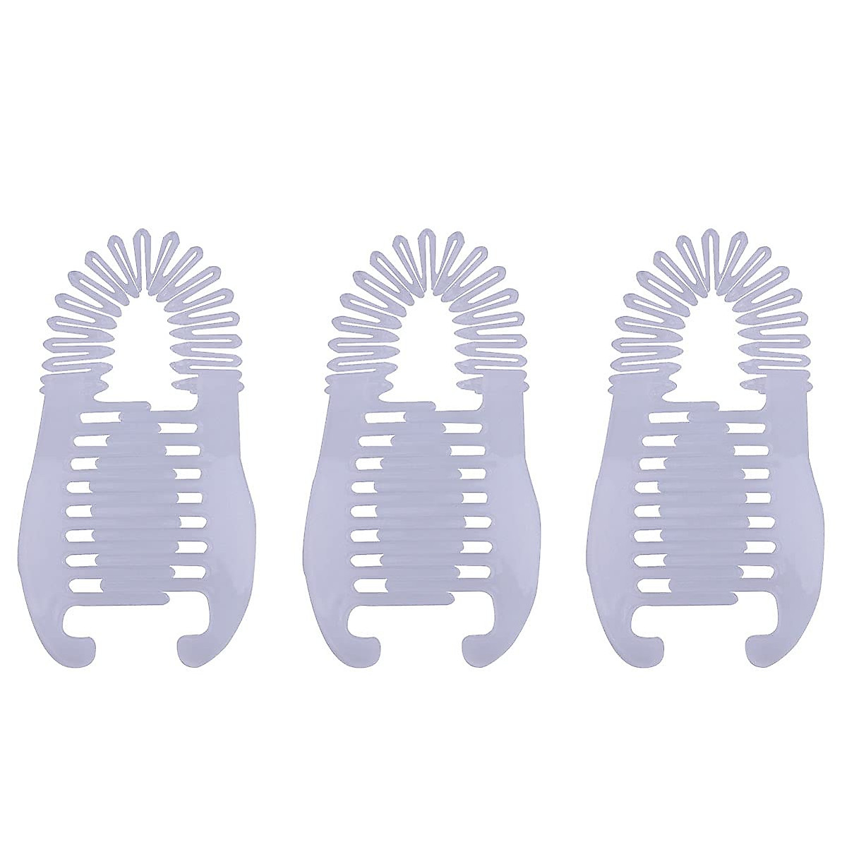 Numblartd 3Pcs Plastic Interlocking Banana Clip Combs - Two Sides Hair Combs Elongated Ponytail Hair Clincher Hair Accessories Ponytail Holder for Women (Clear)