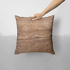 iiRov Horizontal Weathered Woodgrain - Custom Decorative Home Decor Indoor or Outdoor Throw Pillow Cover for Sofa, Bed or Couch Cushion (Pillow CASE Cover ONLY)