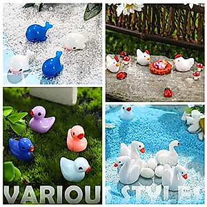 300 Pcs Miniature Fairy Garden Accessories Fairy Garden Kit Mini Animals Mushroom Flower Tiny Animals Figurine Mini Resin Figures Outdoor Micro Landscape Ornaments for Dollhouse Bonsai Terrarium Decor
