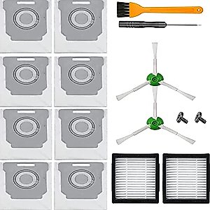 COMUSTER 14 Pack Replacement Parts for iRobot Roomba i1+ i7+ i3+ i4+ i6+ i8+ j7+/Plus Vacuum Cleaner,2 Pack HEPA Filters 2 Pack Side Brushes 8 Vacuum Bags(The accessories are neat)