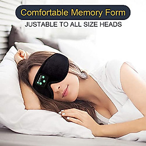 Sleep Mask with Bluetooth Headphones, Boodlab 3D Bluetooth Sleep Mask with Ultra Thin Speakers, Wireless Washable Sleeping Headphones for Meditation Travel, Cool Gadgets Gift for Women Man