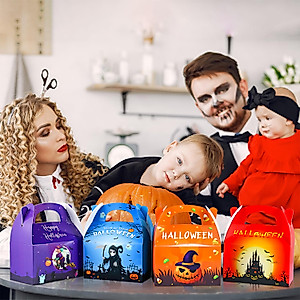 SPERPAND 36Pcs Halloween Treat Boxes, Small Gift Boxes - Cardboard Cookie Candy Boxes for Halloween Party Favors(3.6"x6"x7")