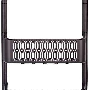 Bath Bliss Molded Shower Caddy | Bathroom Storage | Hangs Over Shower Head | 6 Accessory Hooks | Holds Razors | Washcloths | Accessories | Suction Cup Stability | Grey