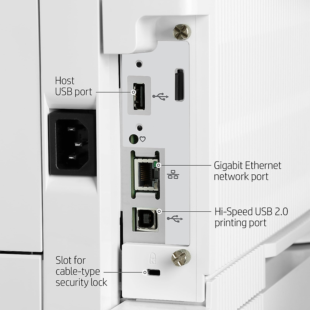 HP LaserJet Enterprise M612x Monochrome Printer with built-in Ethernet, 2-sided printing & extra paper tray (7PS87A), White