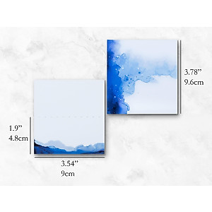 Summer-Ray 48 Navy Blue Watercolor Place Cards Wedding Seating Table Card Escort Card (Single Sided)