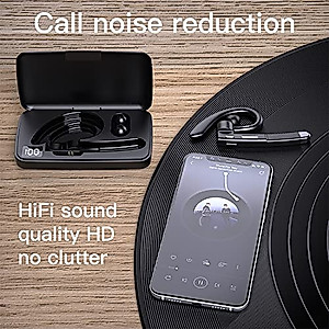 Bluetooth Earpiece for Cell Phones, Bluetooth V5.1 Headset with Charging Case, Waterproof Hands-Free Earphones Wireless Headphone, for Business/Office/Driving Compatible with Android/iPhone