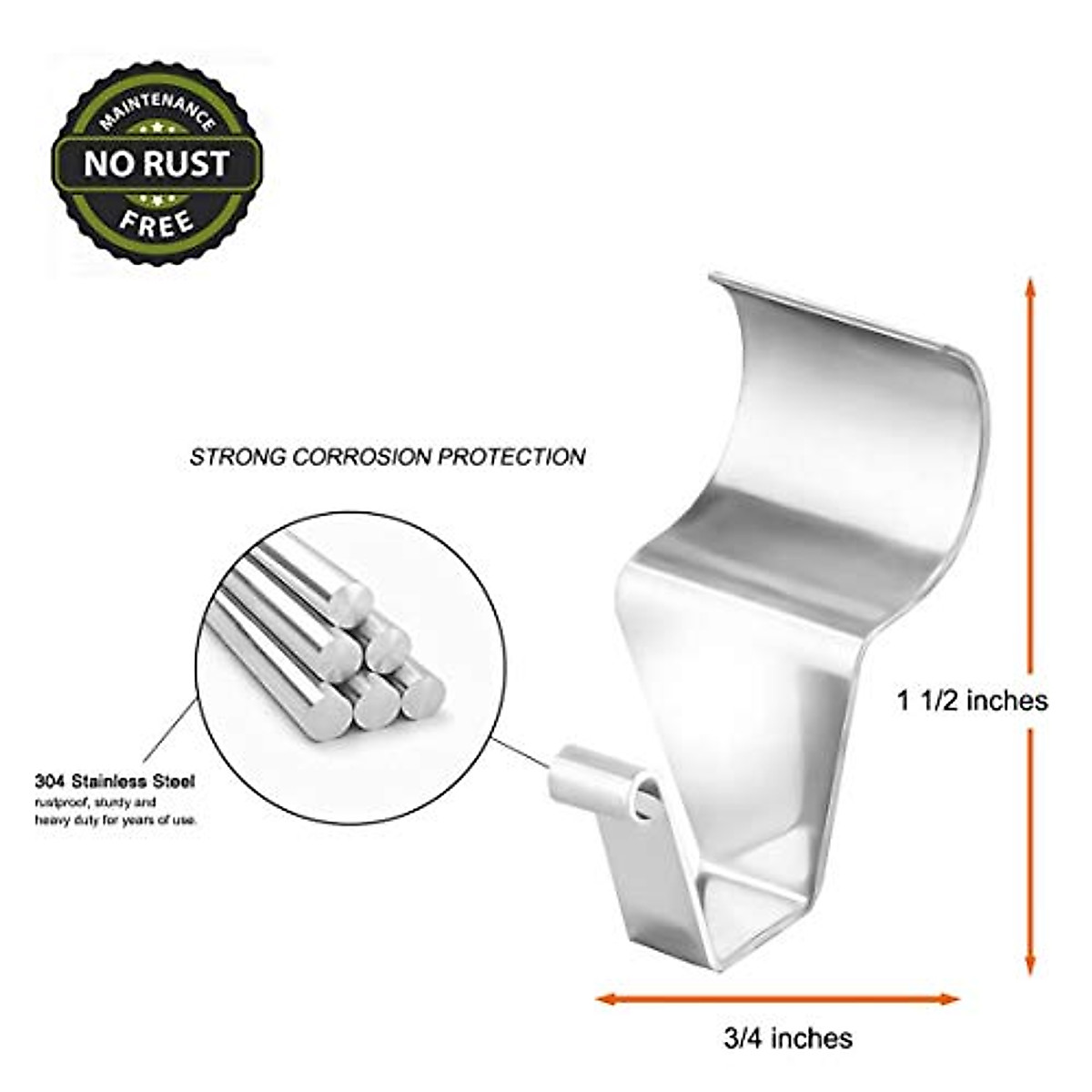 MUAKIOY (30 Pack) Vinyl Siding Hooks Hanger, No-Hole Needed Heavy Duty Vinyl Siding Clips for No Damage Hanging Things on Siding